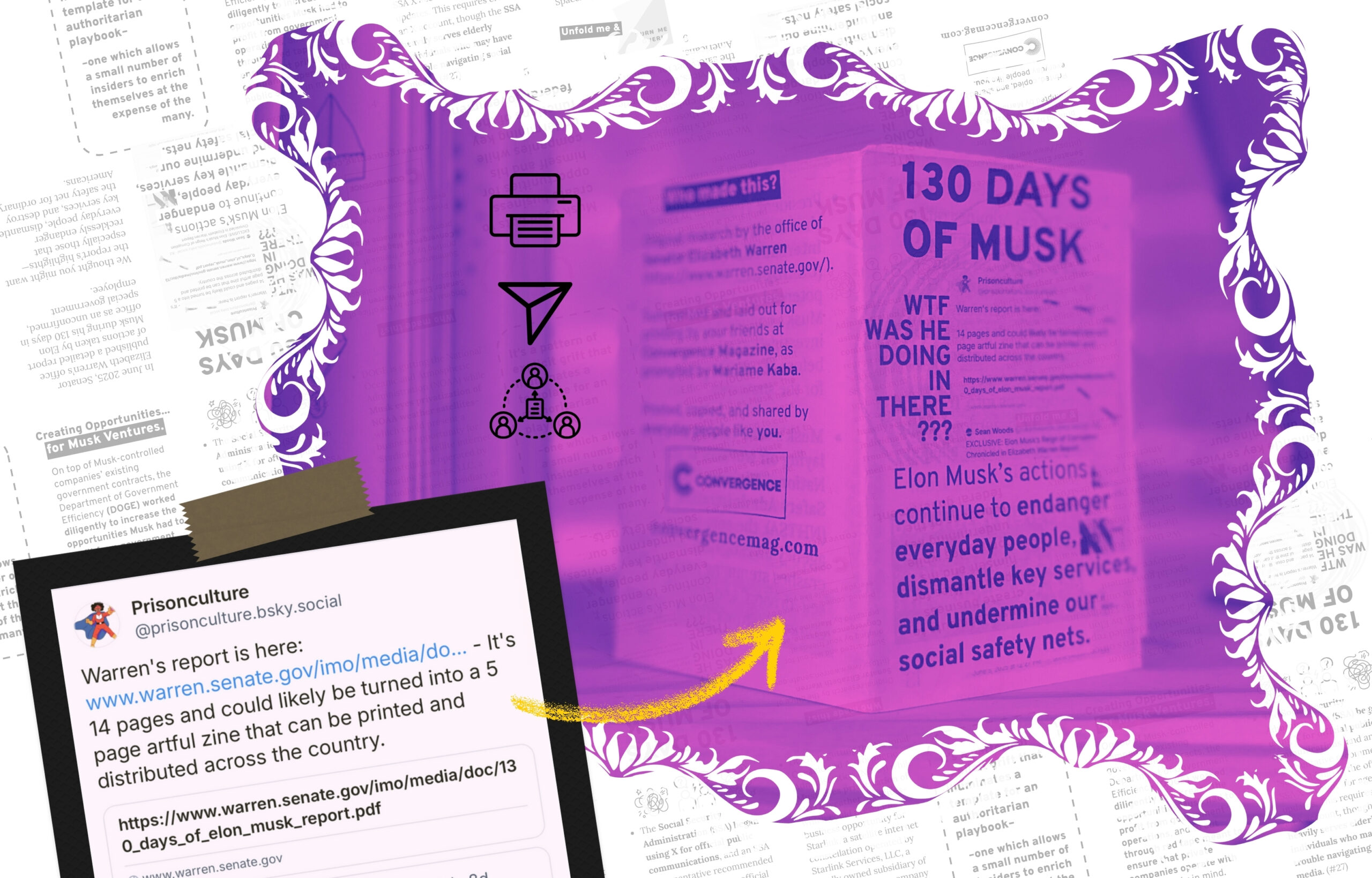 Elon Musk’s 130 Days in the Trump Administration: A One-Sheet Zine